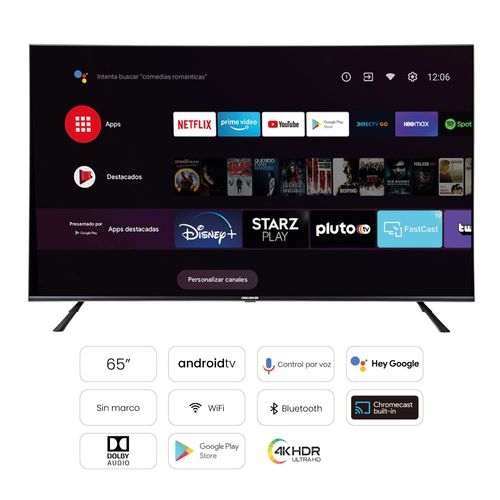 Televisor 65 Pulgadas Challenger Android TV UHD Smart TV Bluetooth ...