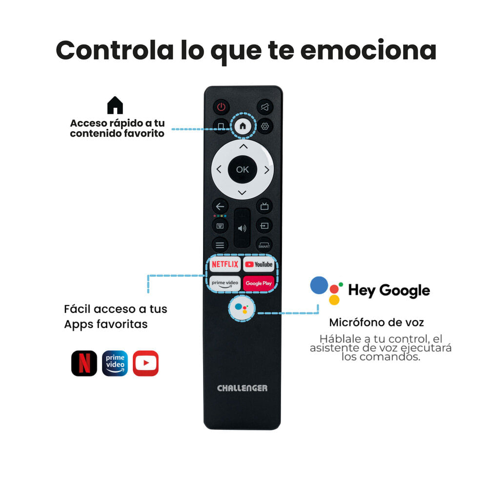 Televisor 32 Pulgadas Challenger Android TV HD Smart TV Bluetooth ...