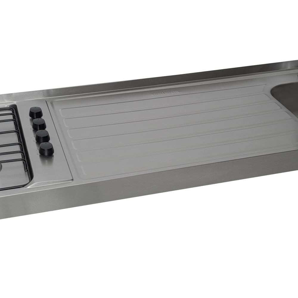 Mesón en acero inoxidable Challenger lavaplatos derecho de 180 cm ...