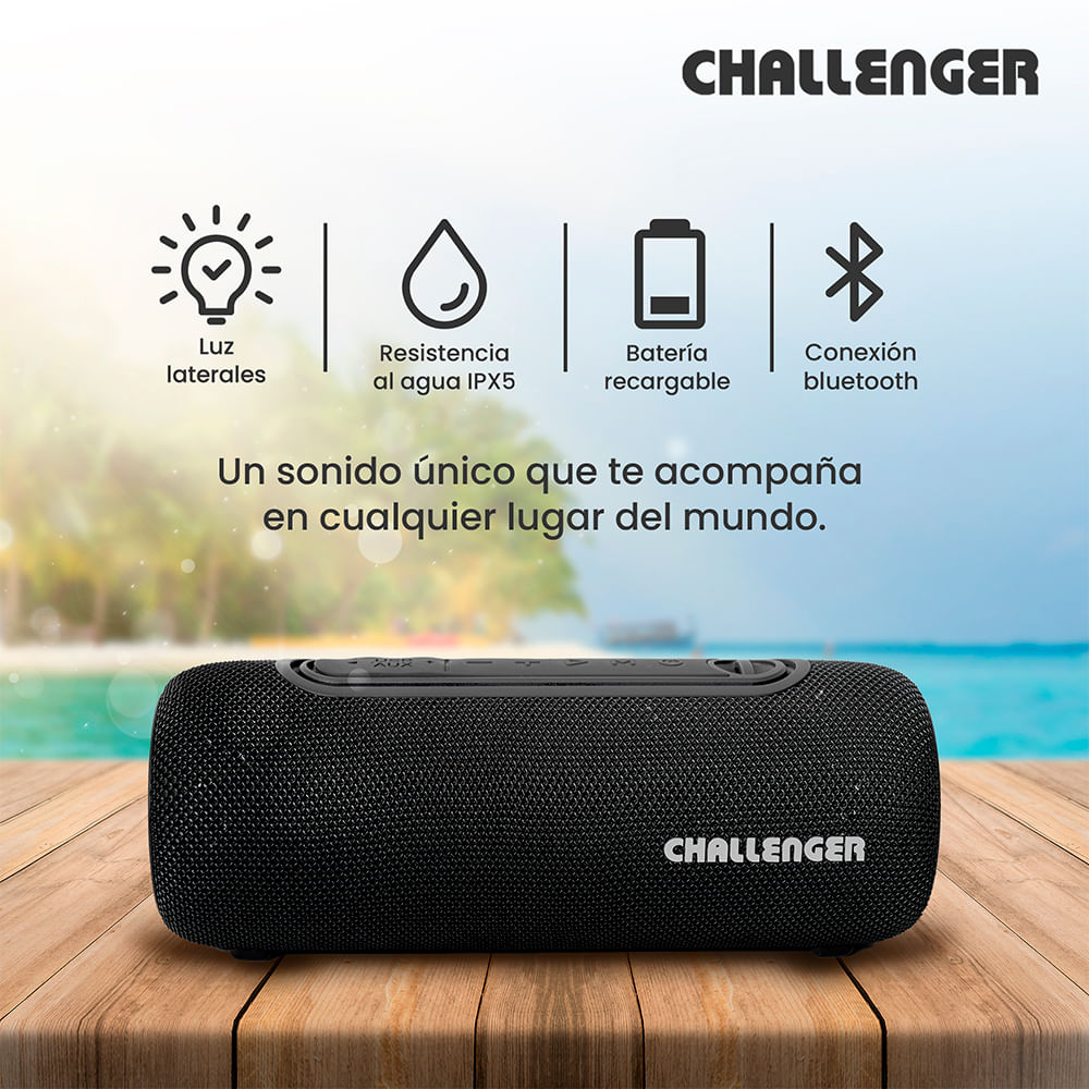 Parlante Portátil compacto CHALLENGER con Bluetooth V5.3, USB y ...