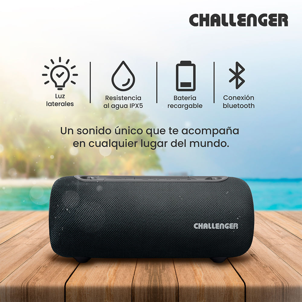 Parlante Portátil CHALLENGER con Bluetooth V5.3, USB y Recargable ...