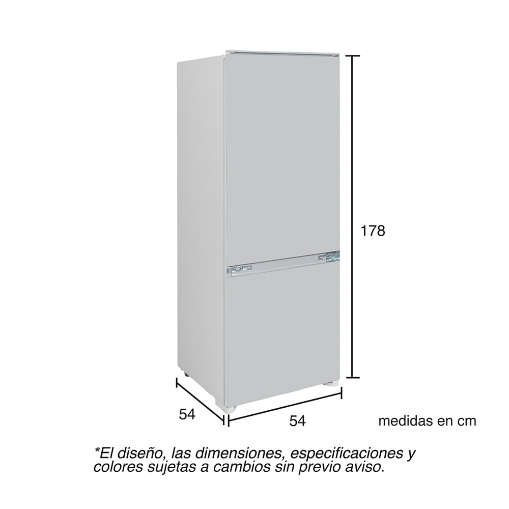 Nevera de Empotrar Panelable - 256 Litros brutos - Challenger
